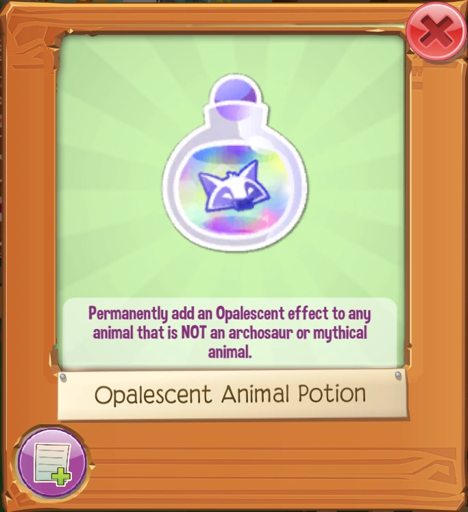 Opalescent Animal Potion | Animal Jam Wiki | Fandom