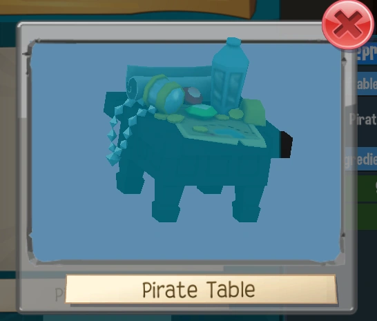 Pirate Table/Blueprint | Animal Jam Wiki | Fandom