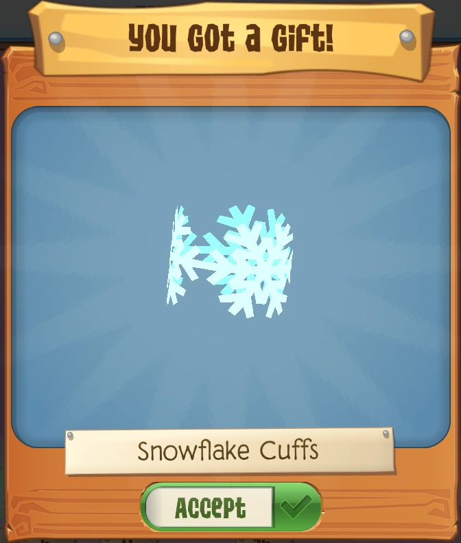 Snowflake Cuffs/Login Gift | Animal Jam Wiki | Fandom