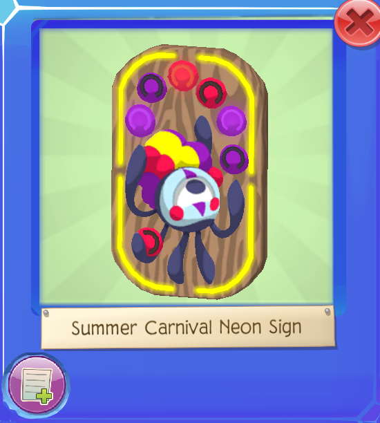Summer Carnival Neon Sign | Animal Jam Wiki | Fandom