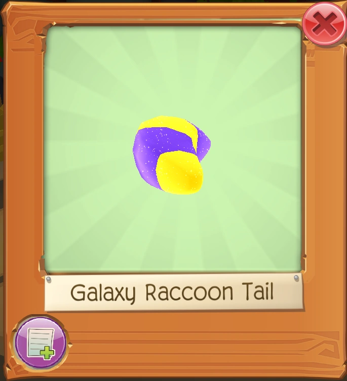 Galaxy Raccoon Tail | Animal Jam Wiki | Fandom