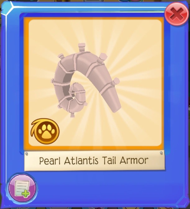 Pearl Atlantis Tail Armor | Animal Jam Wiki | Fandom