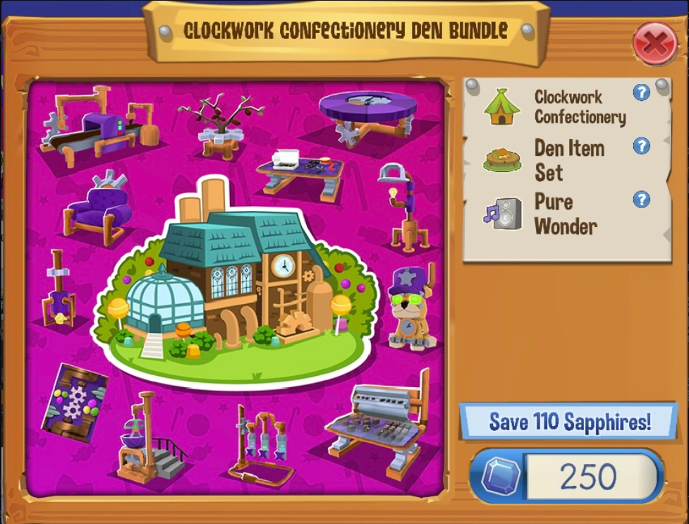 Clockwork Confectionery Den Bundle | Animal Jam Wiki | Fandom