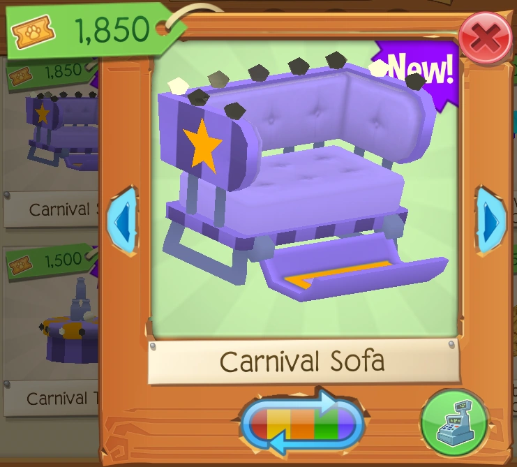 Carnival Sofa | Animal Jam Wiki | Fandom