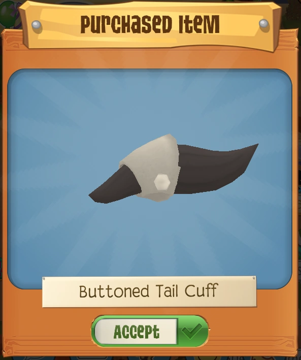 Buttoned Tail Cuff | Animal Jam Wiki | Fandom
