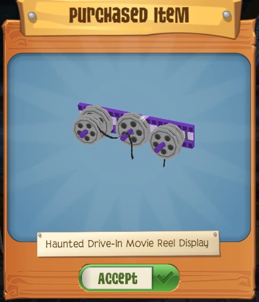 Haunted Drive-in Movie Reel Display | Animal Jam Wiki | Fandom
