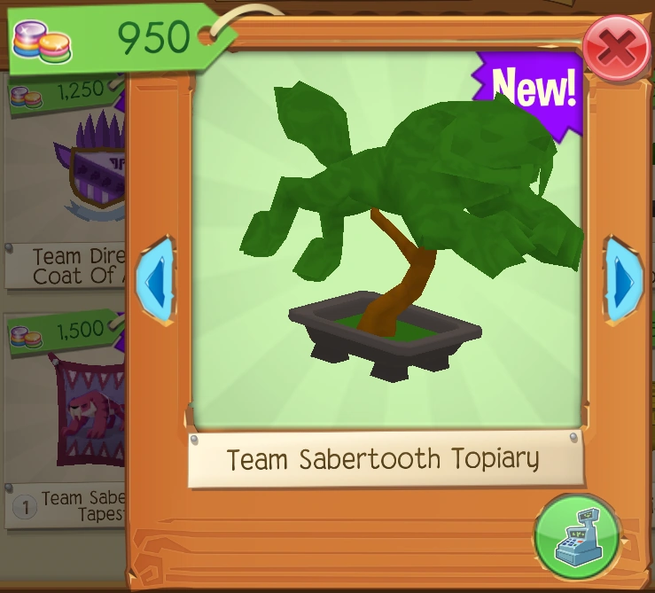 Team Sabertooth Topiary | Animal Jam Wiki | Fandom