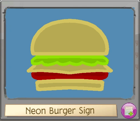 Neon Burger Sign | Animal Jam Wiki | Fandom