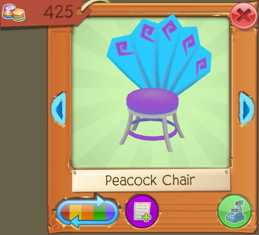 Peacock Chair | Animal Jam Wiki | Fandom