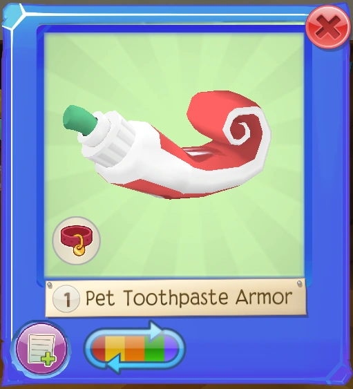 Pet Toothpaste Armor | Animal Jam Wiki | Fandom
