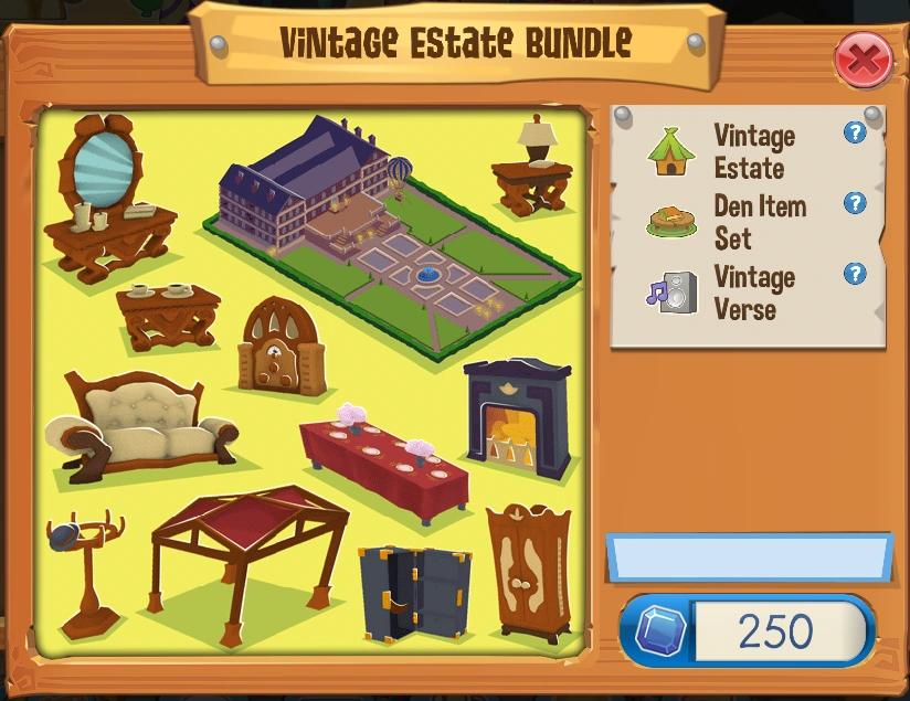 Vintage Estate Bundle | Animal Jam Wiki | Fandom