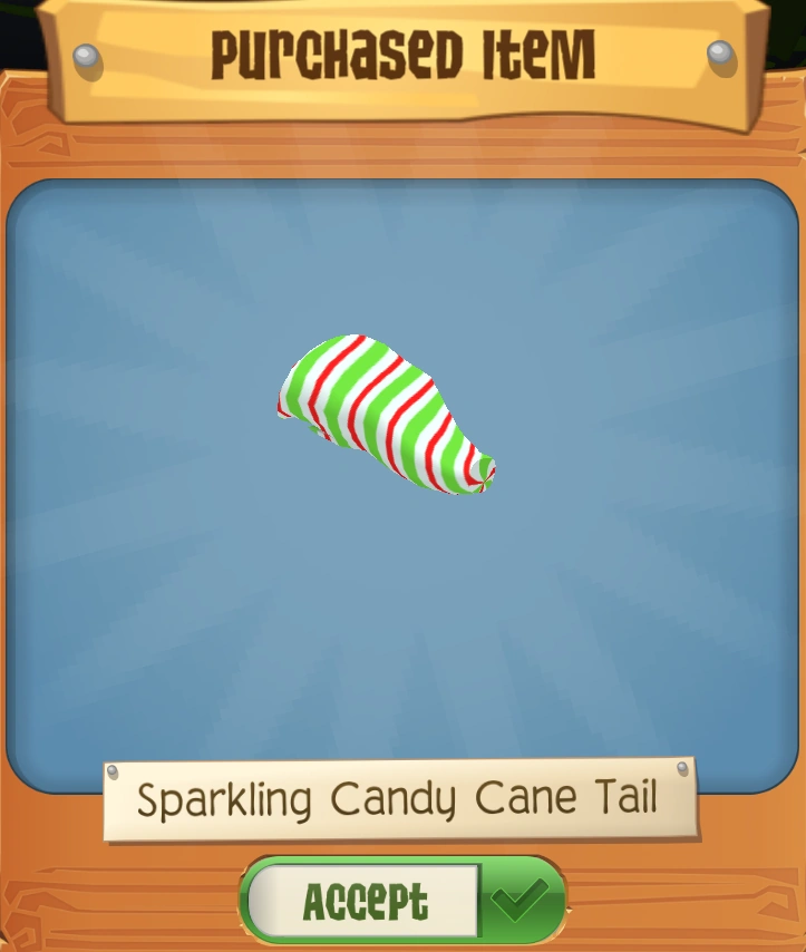 Sparkling Candy Cane Tail | Animal Jam Wiki | Fandom
