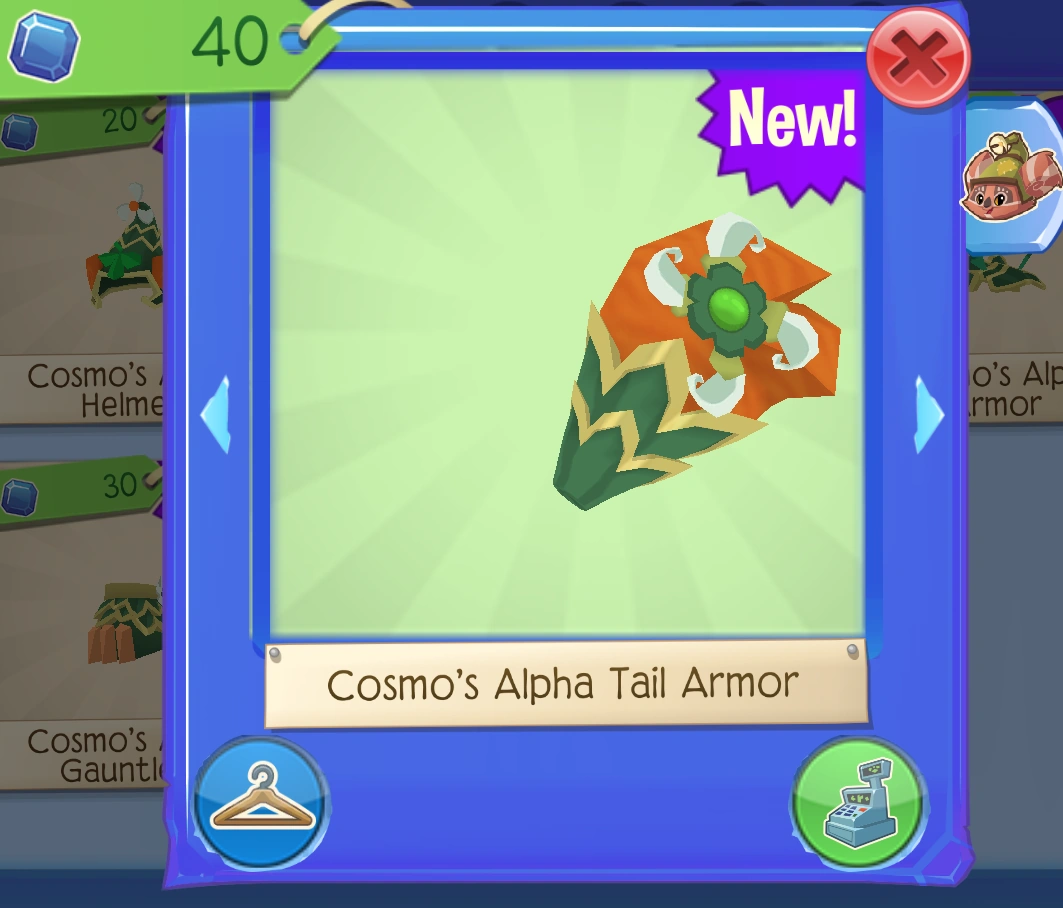 Cosmo's Alpha Tail Armor | Animal Jam Wiki | Fandom