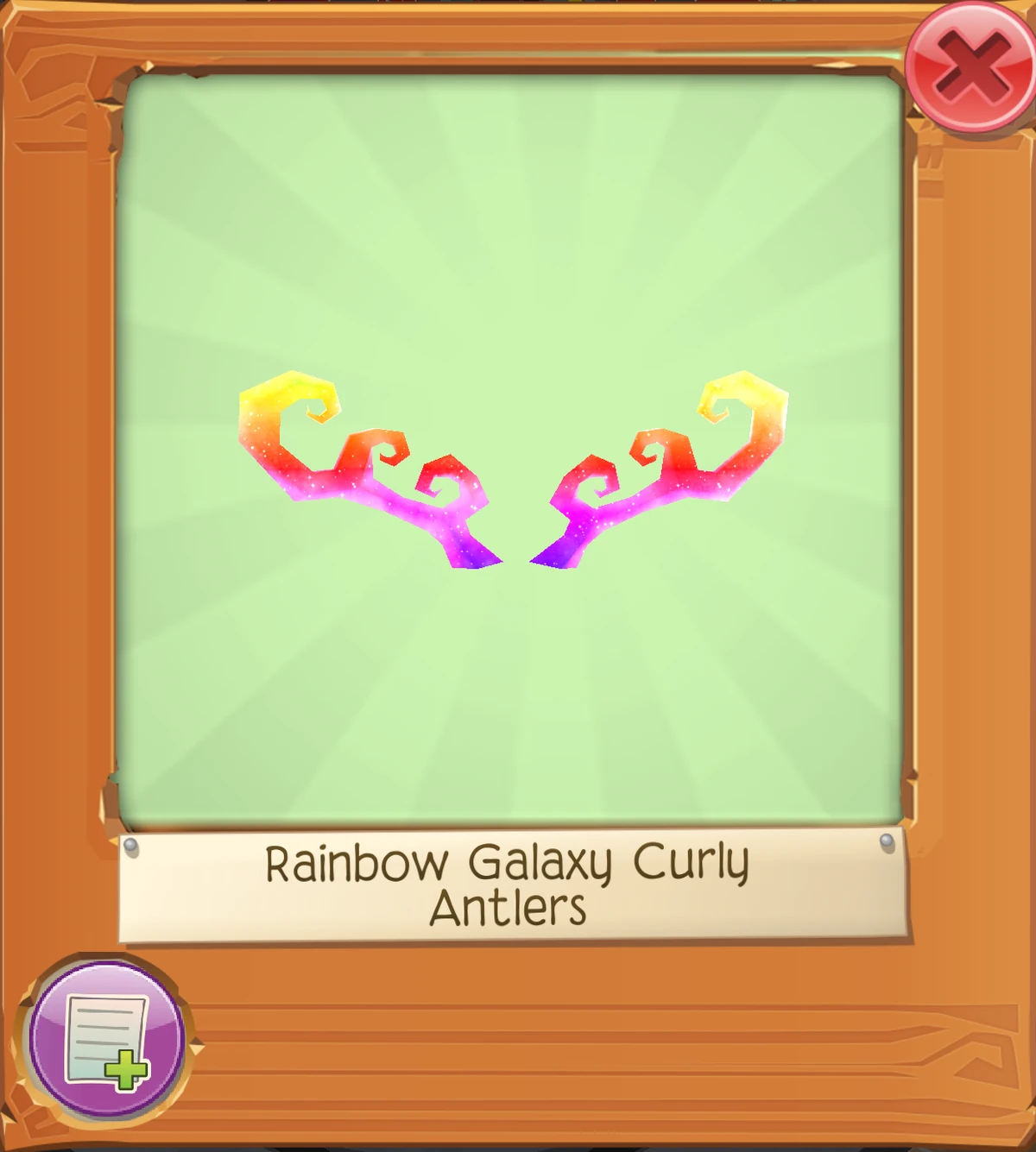Rainbow Galaxy Curly Antlers | Animal Jam Wiki | Fandom