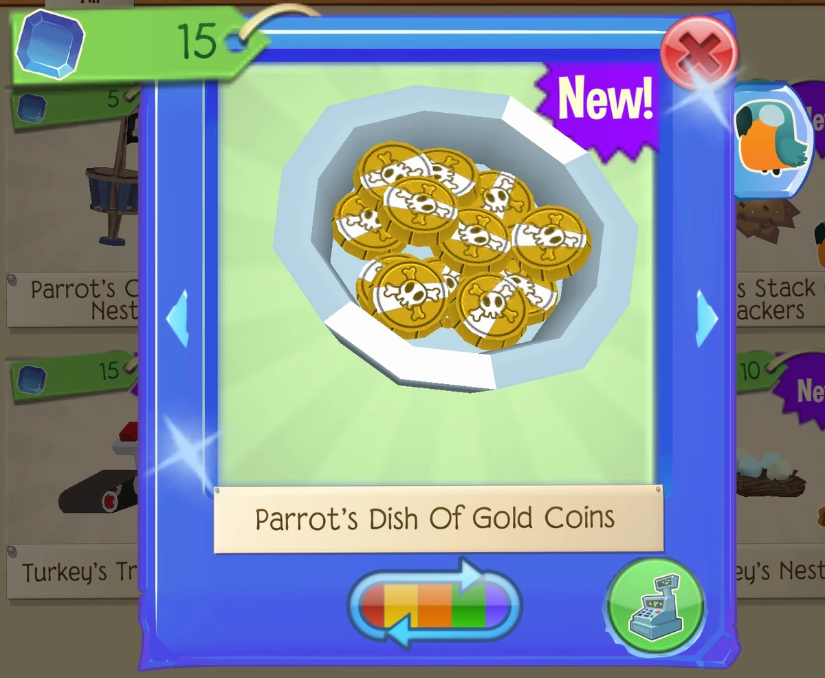 Parrot's Dish of Gold Coins | Animal Jam Wiki | Fandom