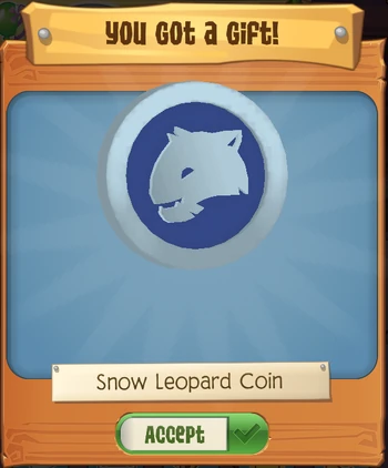 Snow Leopard Coin | Animal Jam Wiki | Fandom