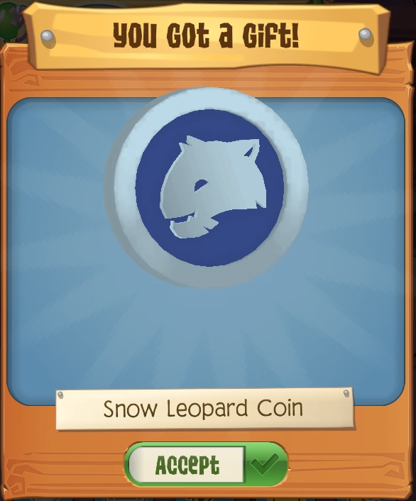 Snow Leopard Coin | Animal Jam Wiki | Fandom