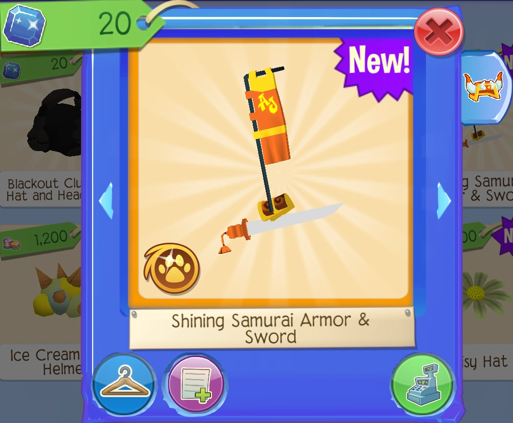 Shining Samurai Armor & Sword | Animal Jam Wiki | Fandom