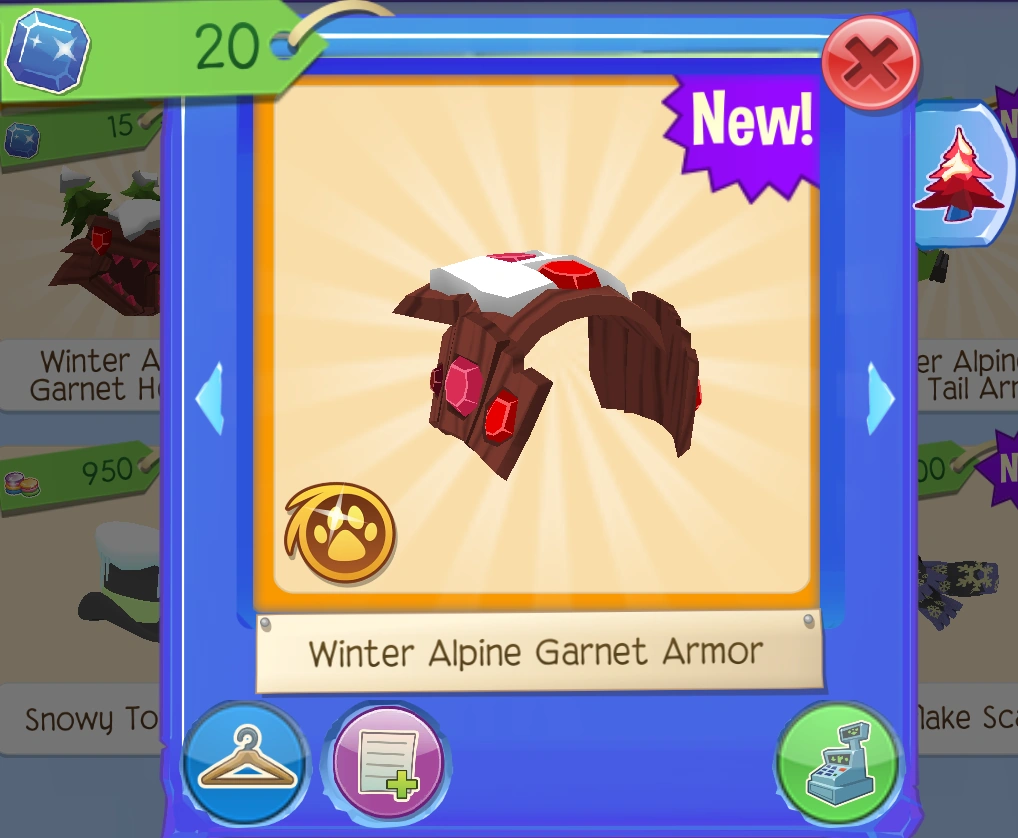 Winter Alpine Garnet Armor | Animal Jam Wiki | Fandom