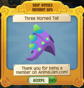 Three Horned Tail | Animal Jam Wiki | Fandom