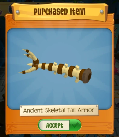 Ancient Skeletal Tail Armor | Animal Jam Wiki | Fandom