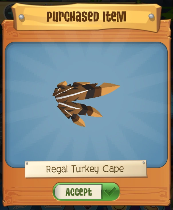 Regal Turkey Cape | Animal Jam Wiki | Fandom