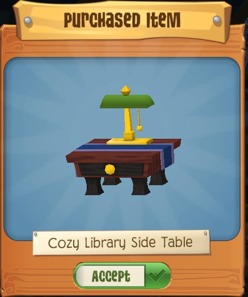 Cozy Library Side Table | Animal Jam Wiki | Fandom