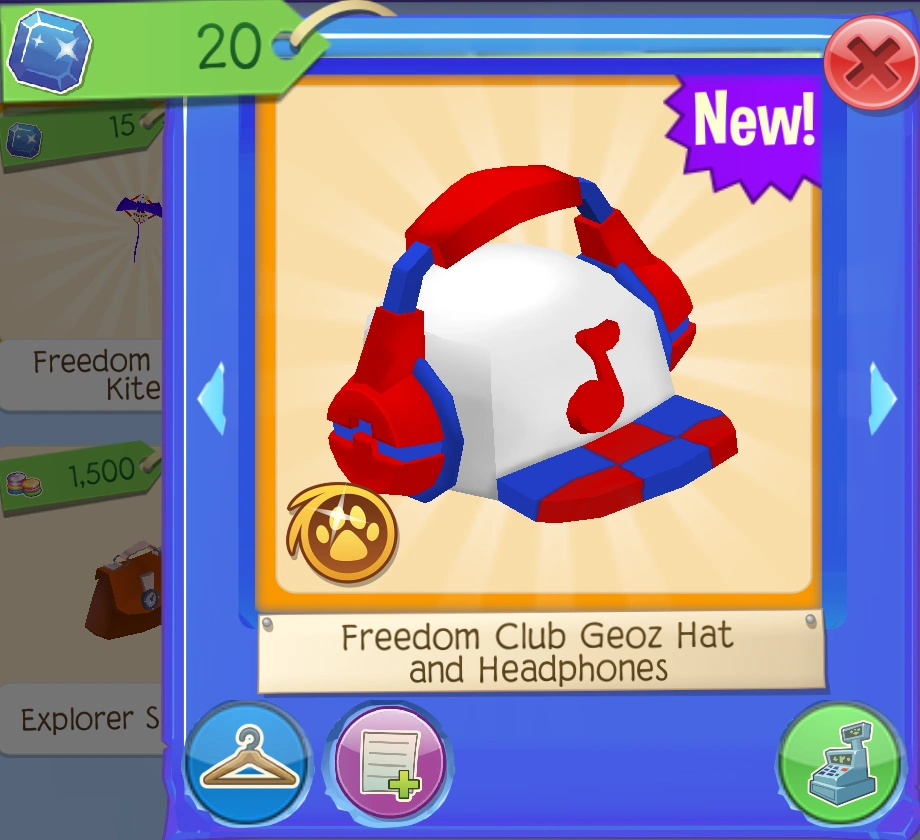 Freedom Club Geoz Hat and Headphones | Animal Jam Wiki | Fandom