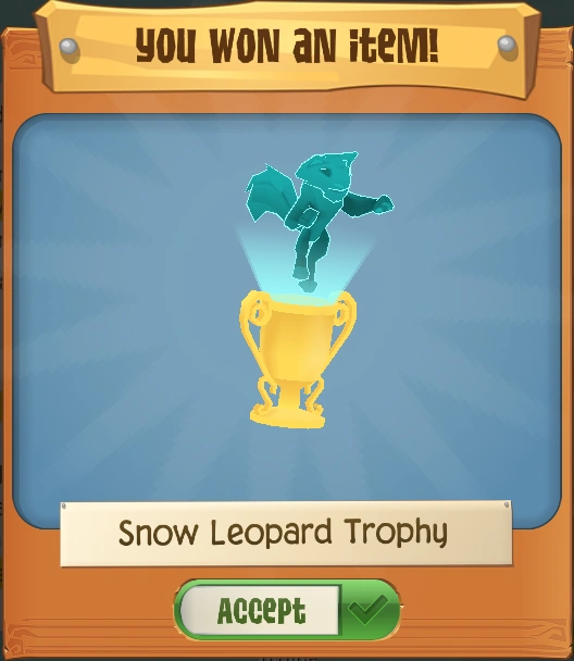 Snow Leopard Trophy | Animal Jam Wiki | Fandom
