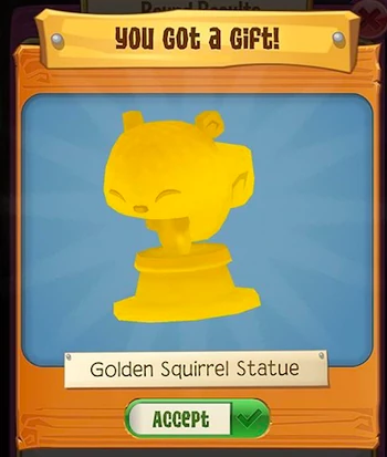 Golden Squirrel Statue | Animal Jam Wiki | Fandom