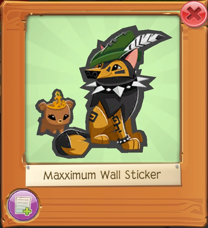 Maxximum Wall Sticker | Animal Jam Wiki | Fandom