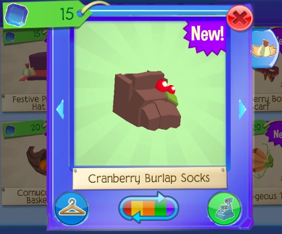Cranberry Burlap Socks | Animal Jam Wiki | Fandom