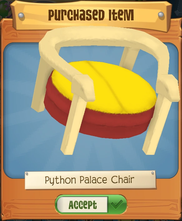 Python Palace Chair | Animal Jam Wiki | Fandom