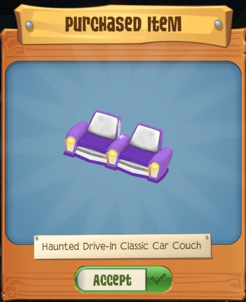 Haunted Drive-in Classic Car Couch | Animal Jam Wiki | Fandom