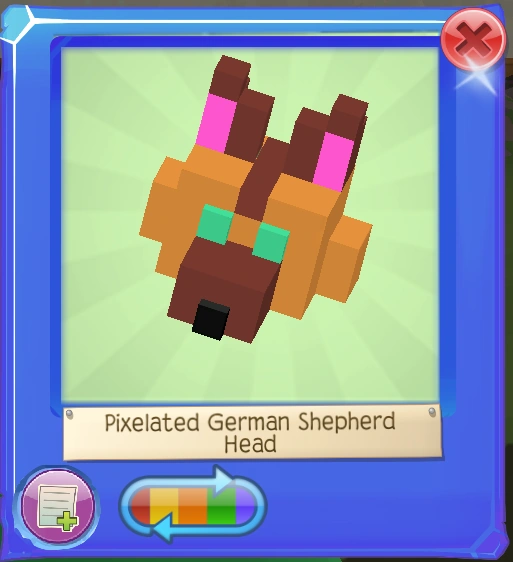 Pixelated German Shepherd Head | Animal Jam Wiki | Fandom