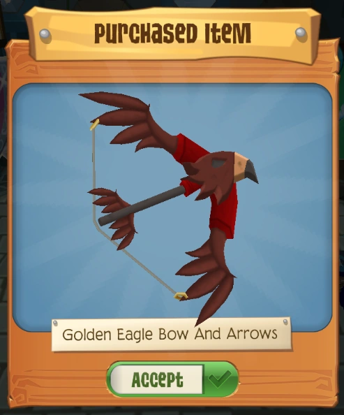 Golden Eagle Bow And Arrows | Animal Jam Wiki | Fandom