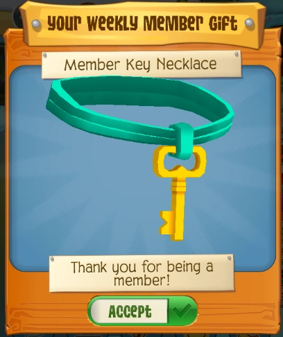 Member Key Necklace | Animal Jam Wiki | Fandom