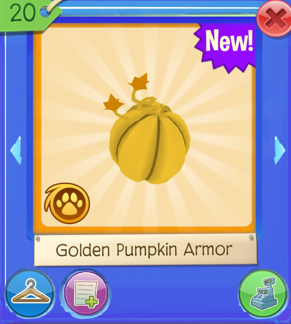 Golden Pumpkin Armor | Animal Jam Wiki | Fandom