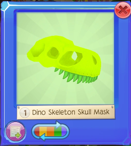 Dino Skeleton Skull Mask | Animal Jam Wiki | Fandom