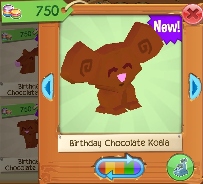 Birthday Chocolate Koala | Animal Jam Wiki | Fandom