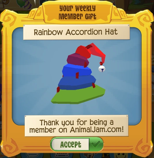 Rainbow Accordion Hat | Animal Jam Wiki | Fandom