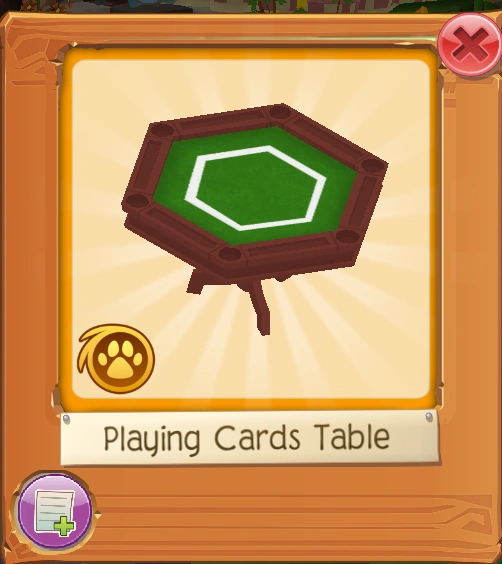 Playing Cards Table | Animal Jam Wiki | Fandom