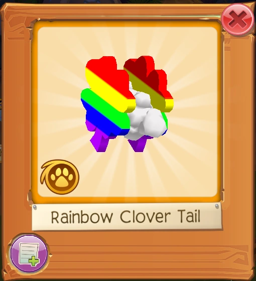 Rainbow Clover Tail | Animal Jam Wiki | Fandom