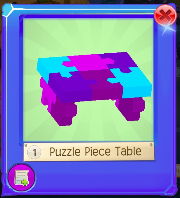 Puzzle Piece Table | Animal Jam Wiki | Fandom
