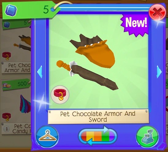 Pet Chocolate Armor And Sword | Animal Jam Wiki | Fandom