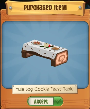 Yule Log Cookie Feast Table | Animal Jam Wiki | Fandom