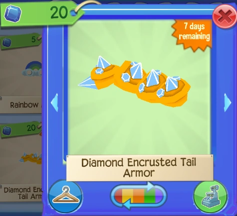Diamond Encrusted Tail Armor | Animal Jam Wiki | Fandom
