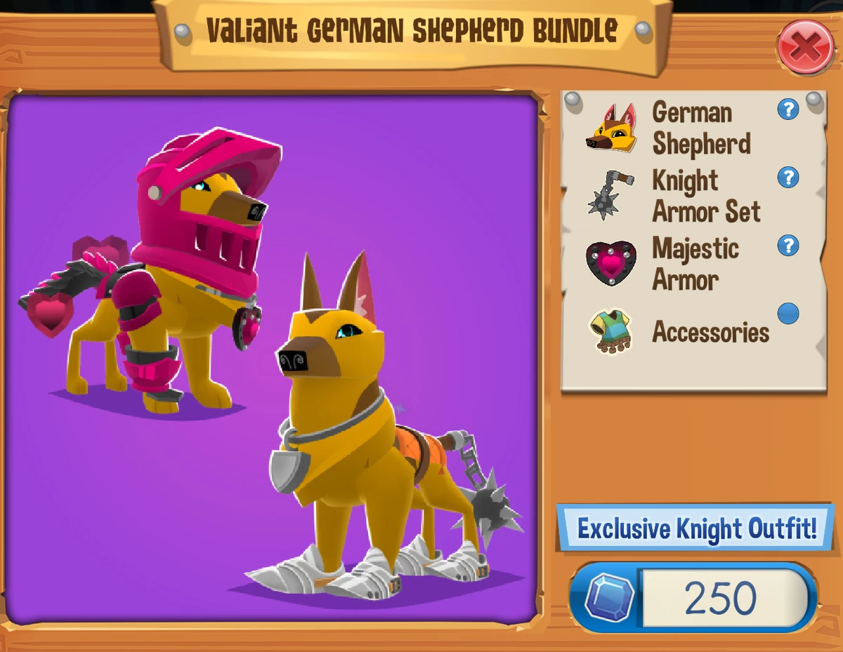 Valiant German Shepherd Bundle | Animal Jam Wiki | Fandom