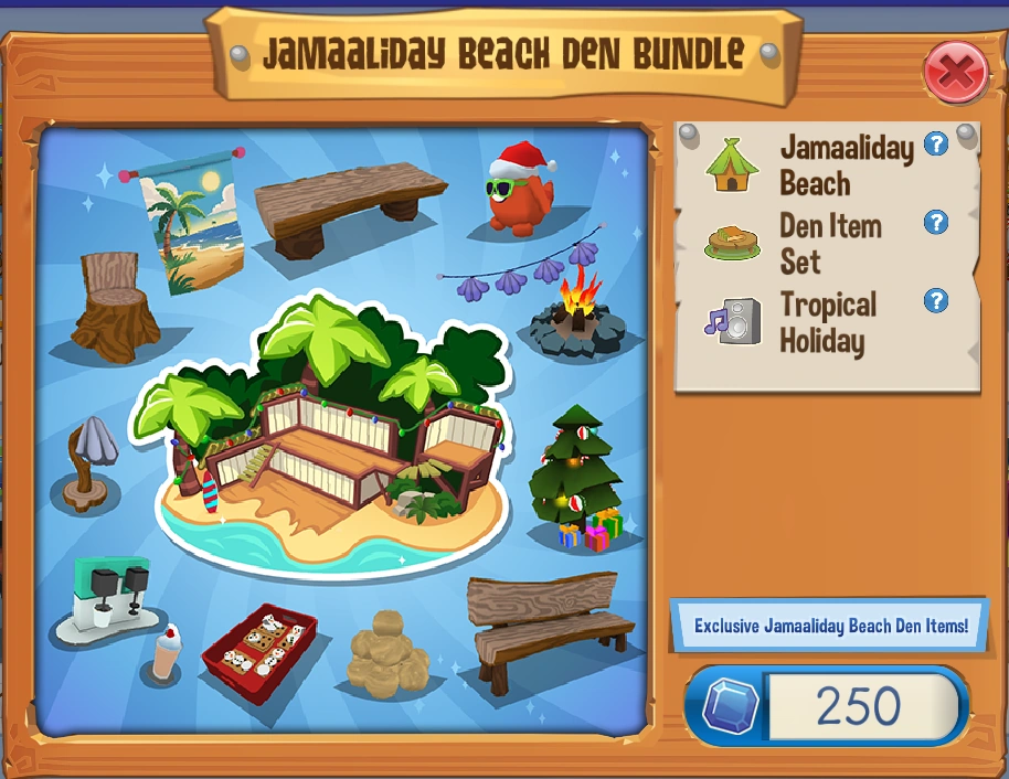 Jamaaliday Beach Den Bundle | Animal Jam Wiki | Fandom