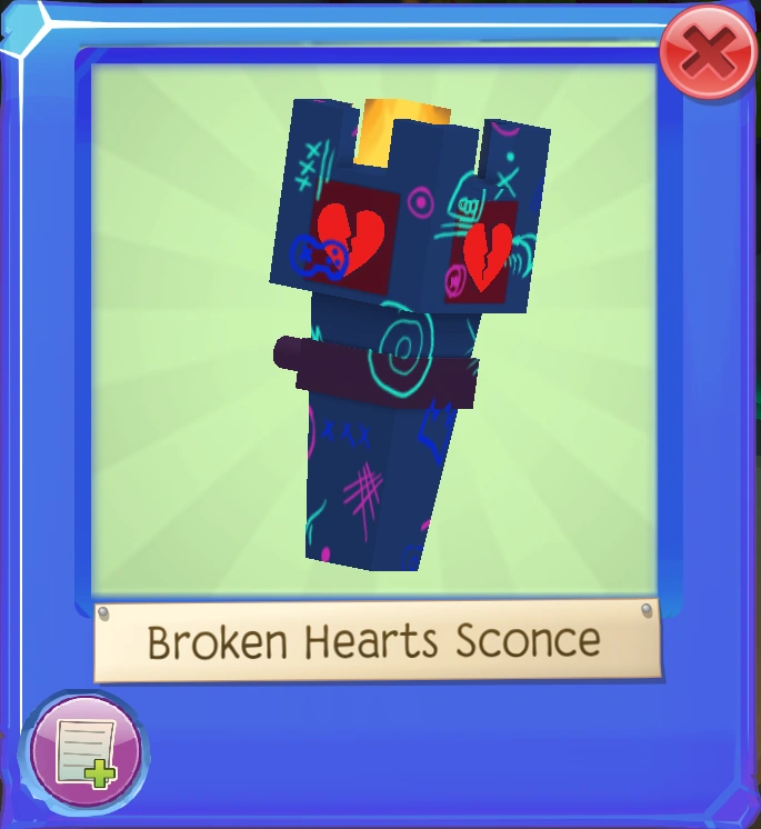 Broken Hearts Sconce | Animal Jam Wiki | Fandom